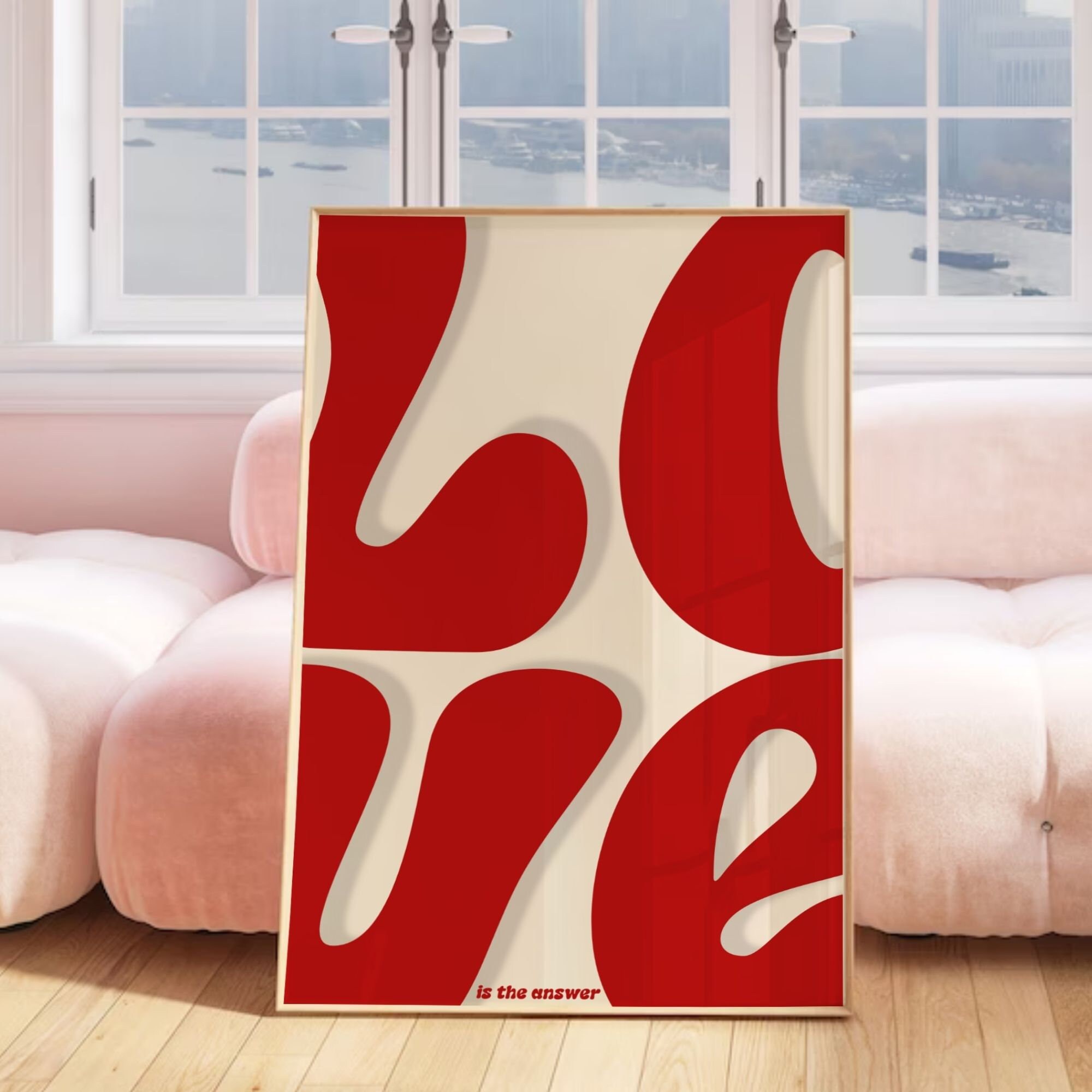 Typography Love Wall Art, Printable Wall Art, Love, Home Decor, Self ...