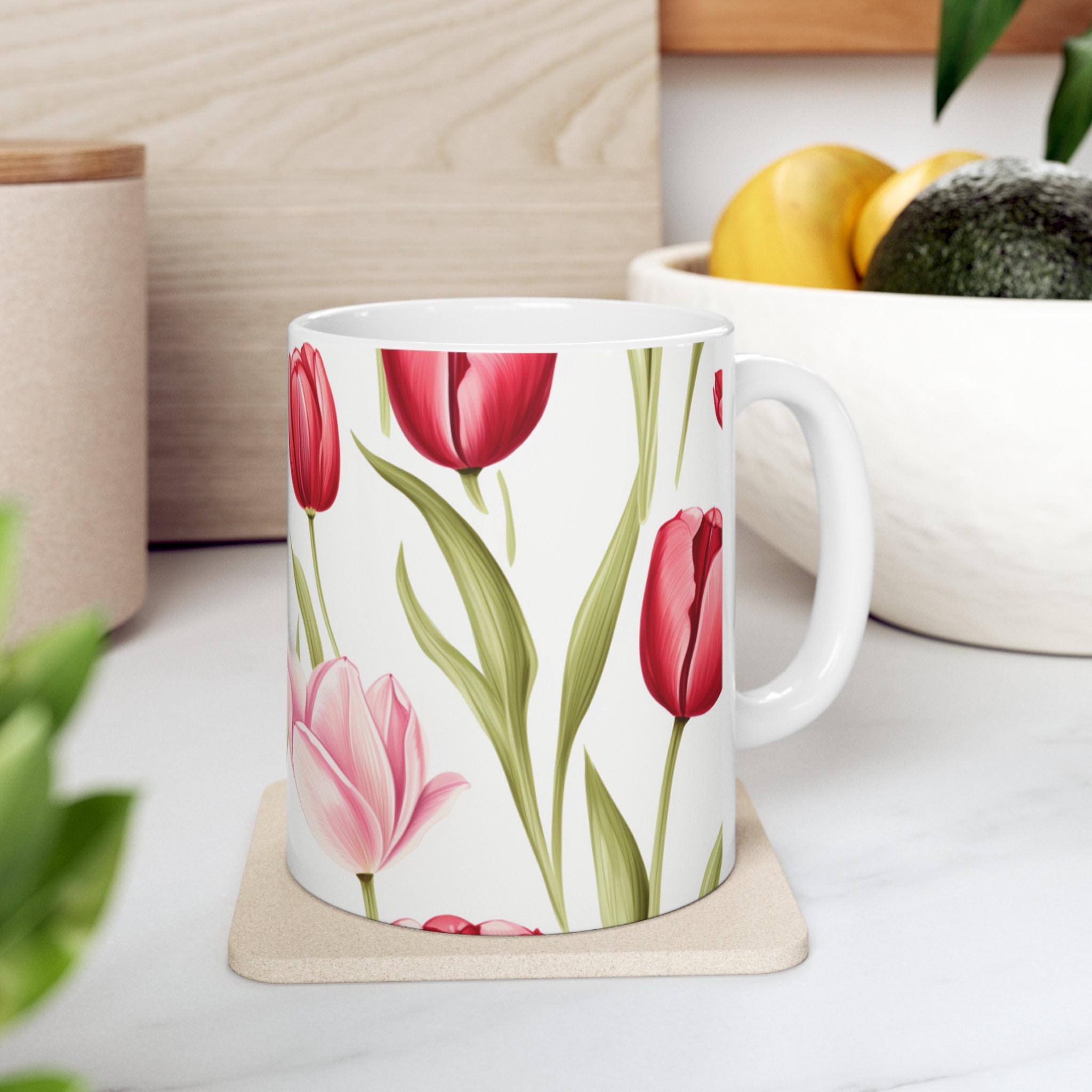Tulip Mug Flower Customized Mug Tulip Mug Gift for Coffee Lovers Gift ...