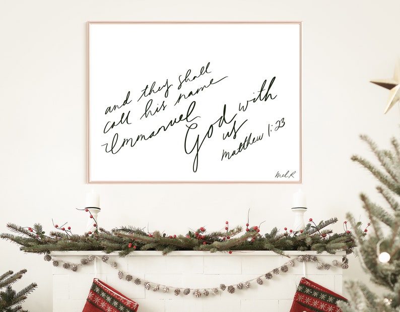 Immanuel God With Us Print - Etsy
