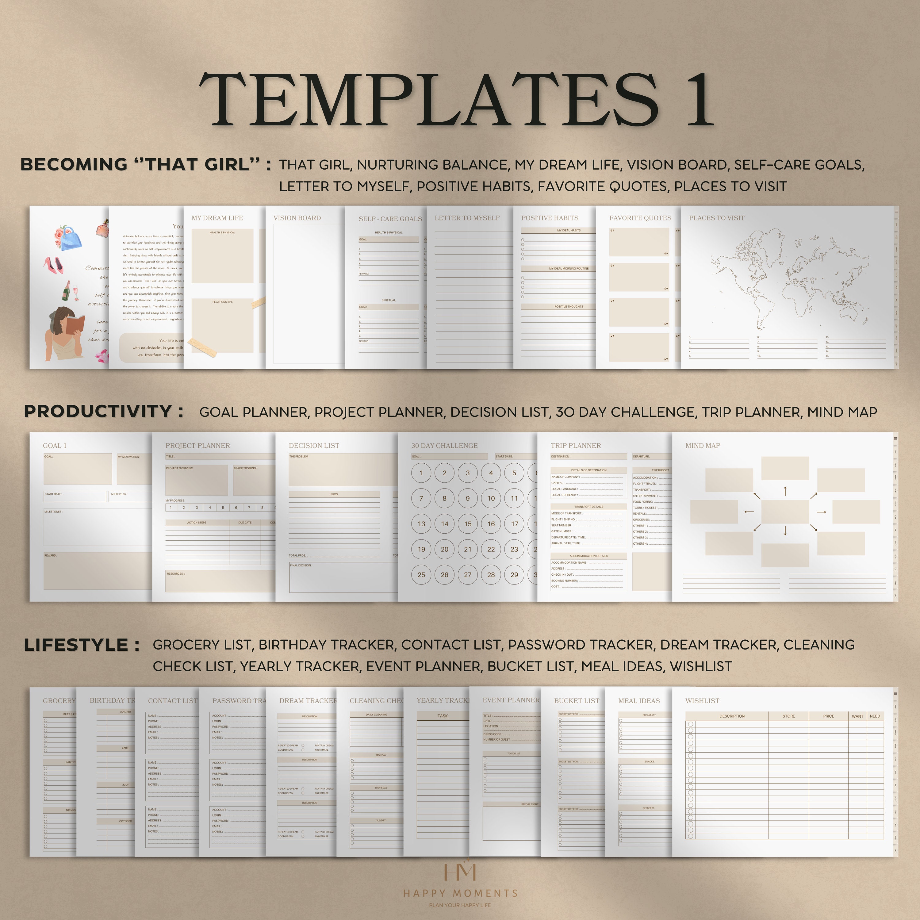 That Girl Planner, Undated Digital Planner, iPad Planner, Goodnotes ...