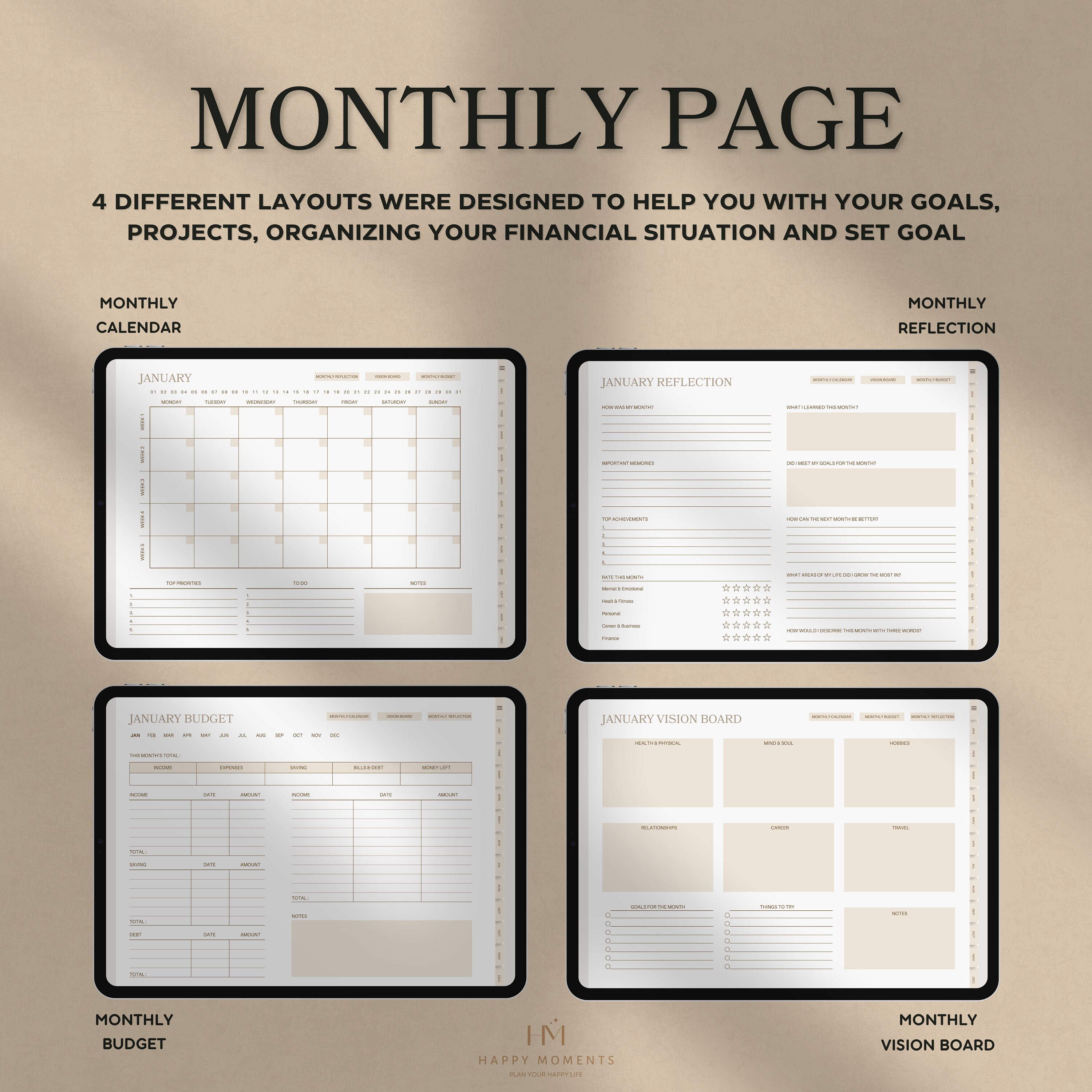 That Girl Planner, Undated Digital Planner, iPad Planner, Goodnotes ...