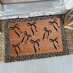 Black Coquette Bows Doormat | Cute Charming Rug | Housewarming Gift ...