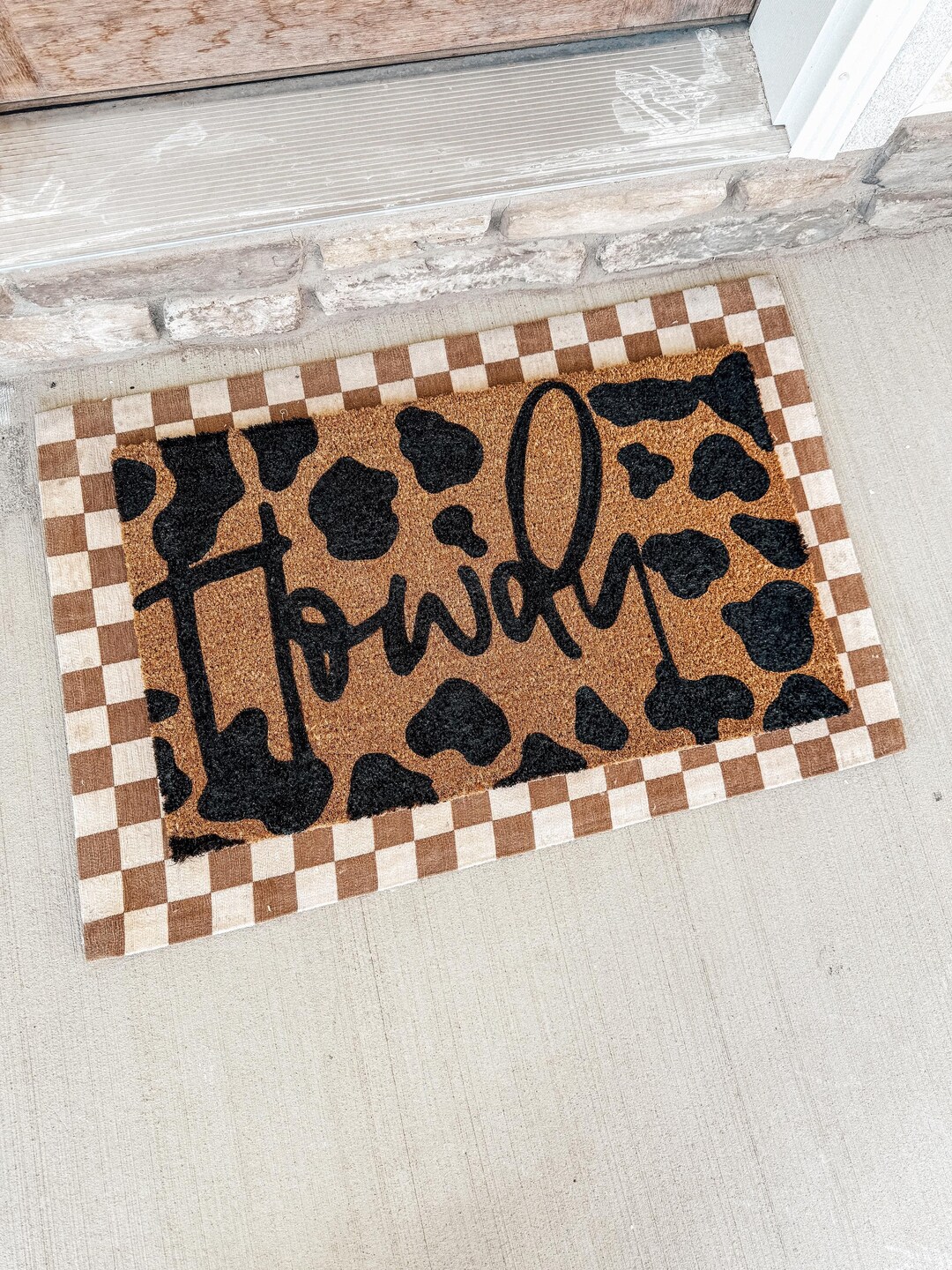 Custom Western Door Mat | Howdy Welcome Mat | Gift for Friend - Etsy