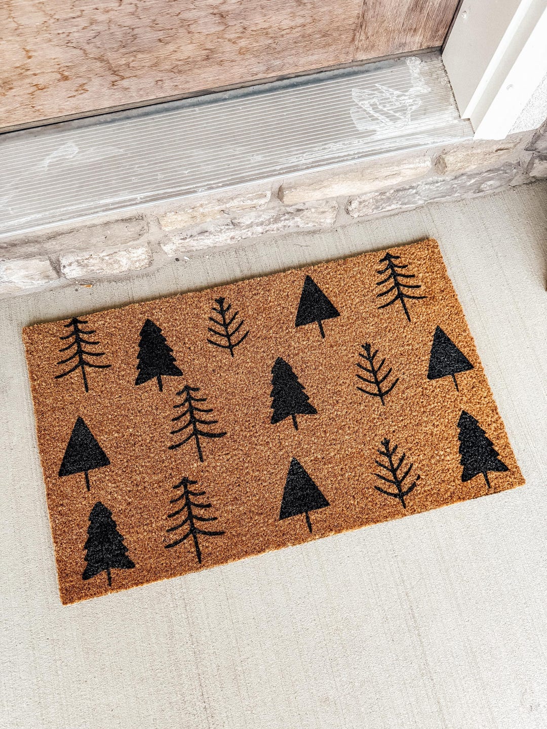Custom Door Mat | Trees | Winter Decor | Gift - Etsy