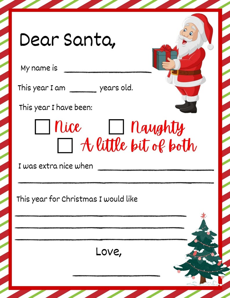 Editable Santa Letter Template, Printable Personalized Letter From ...