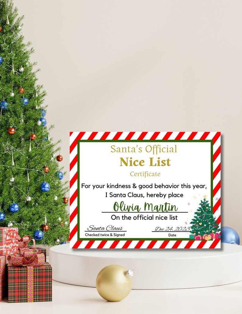 Printable Letter From Santa Claus, Letter to Santa, Nice List ...