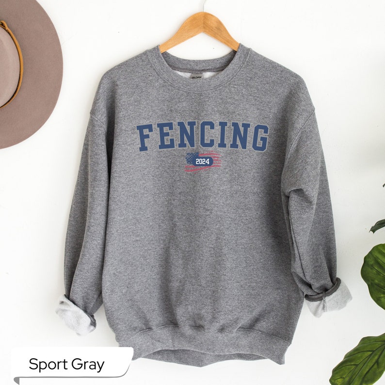 Fencing Sweatshirt, Fencing Shirt, Red White and Blue Sweatshirt, Usa ...