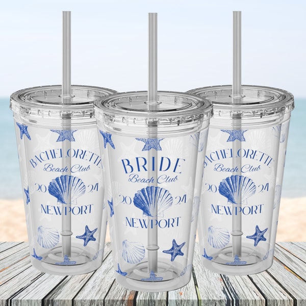 Beach Club Custom Cups - Etsy