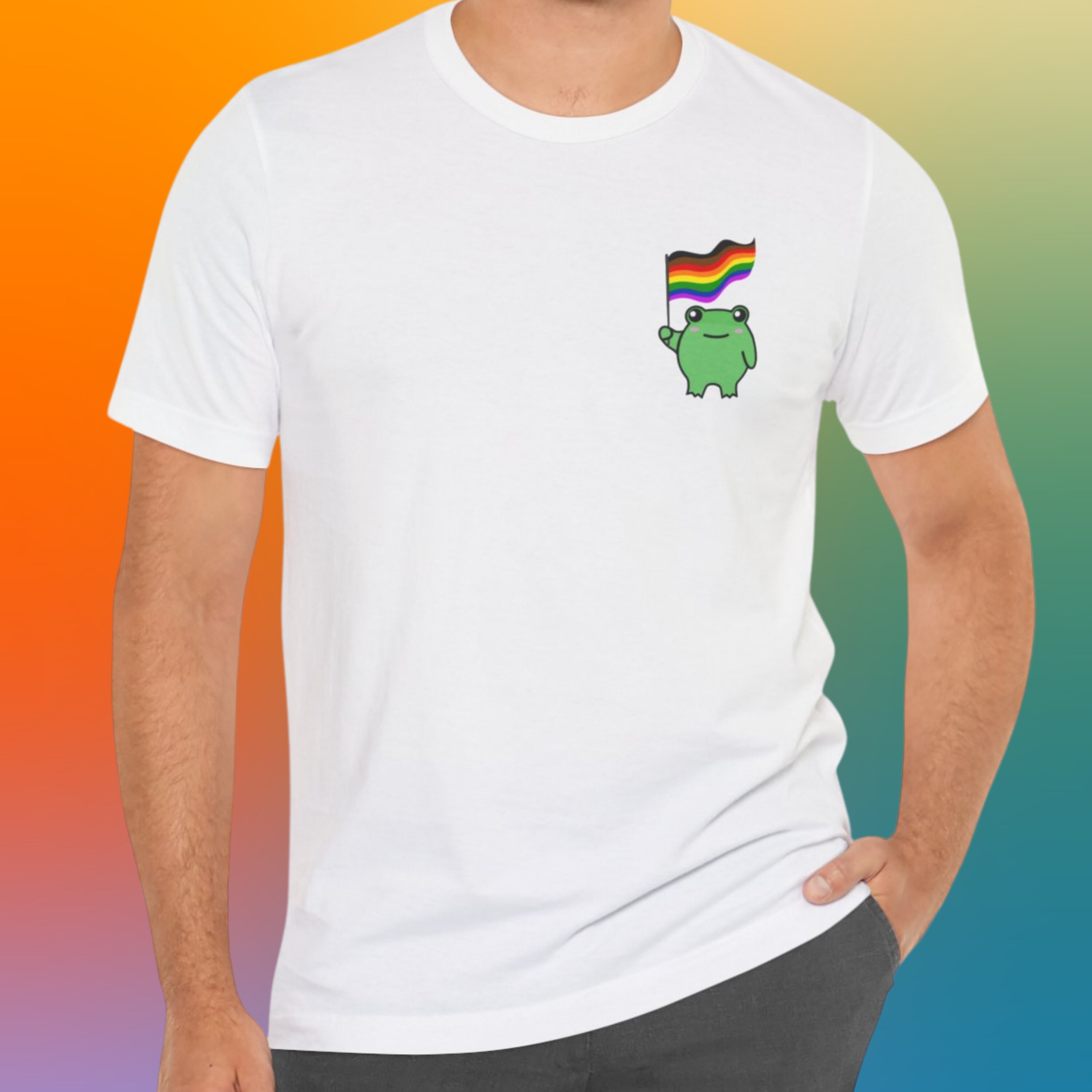Gay Frog Shirt, Customizable Pride Flag Tshirt, LGBTQIA Tee, Pride ...
