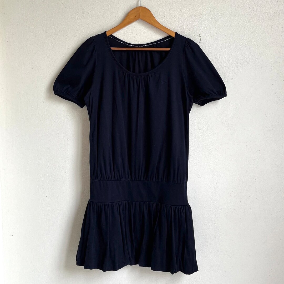Burberry Blue Label Short Sleeve Balloon Dress Navy Blue - Etsy