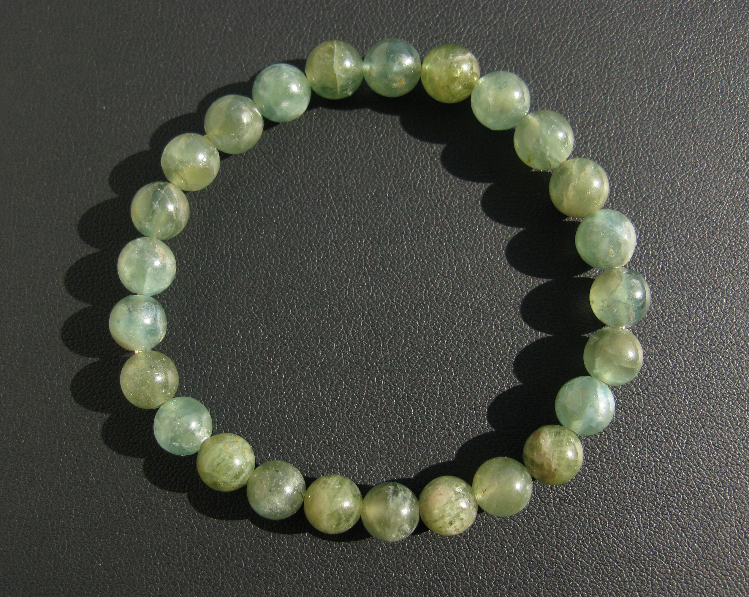 Genuine Very Rare Hiddenite Spodumene / Green Kunzite Bracelet 8mm - Etsy