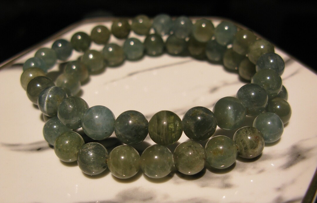 Genuine Very Rare Hiddenite Spodumene / Green Kunzite Bracelet 8mm - Etsy