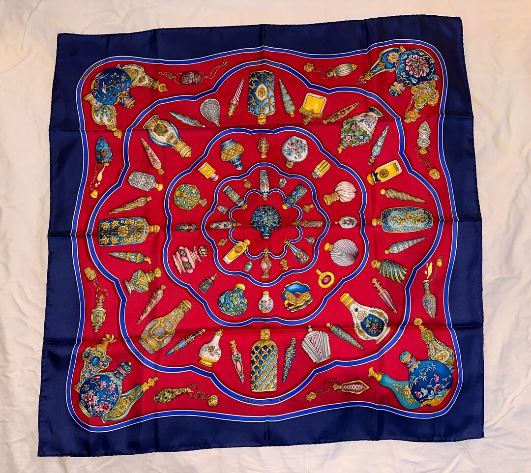 HERMES Qu'importe Le Flacon Silk Scarf - Etsy