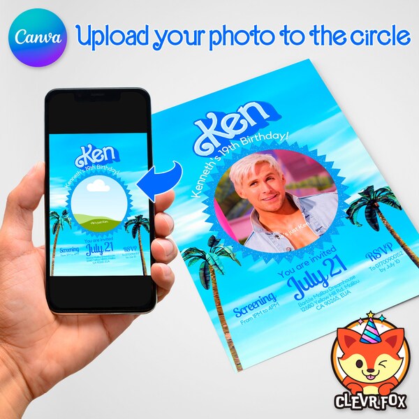 Blue Kenneth Invitation - Etsy