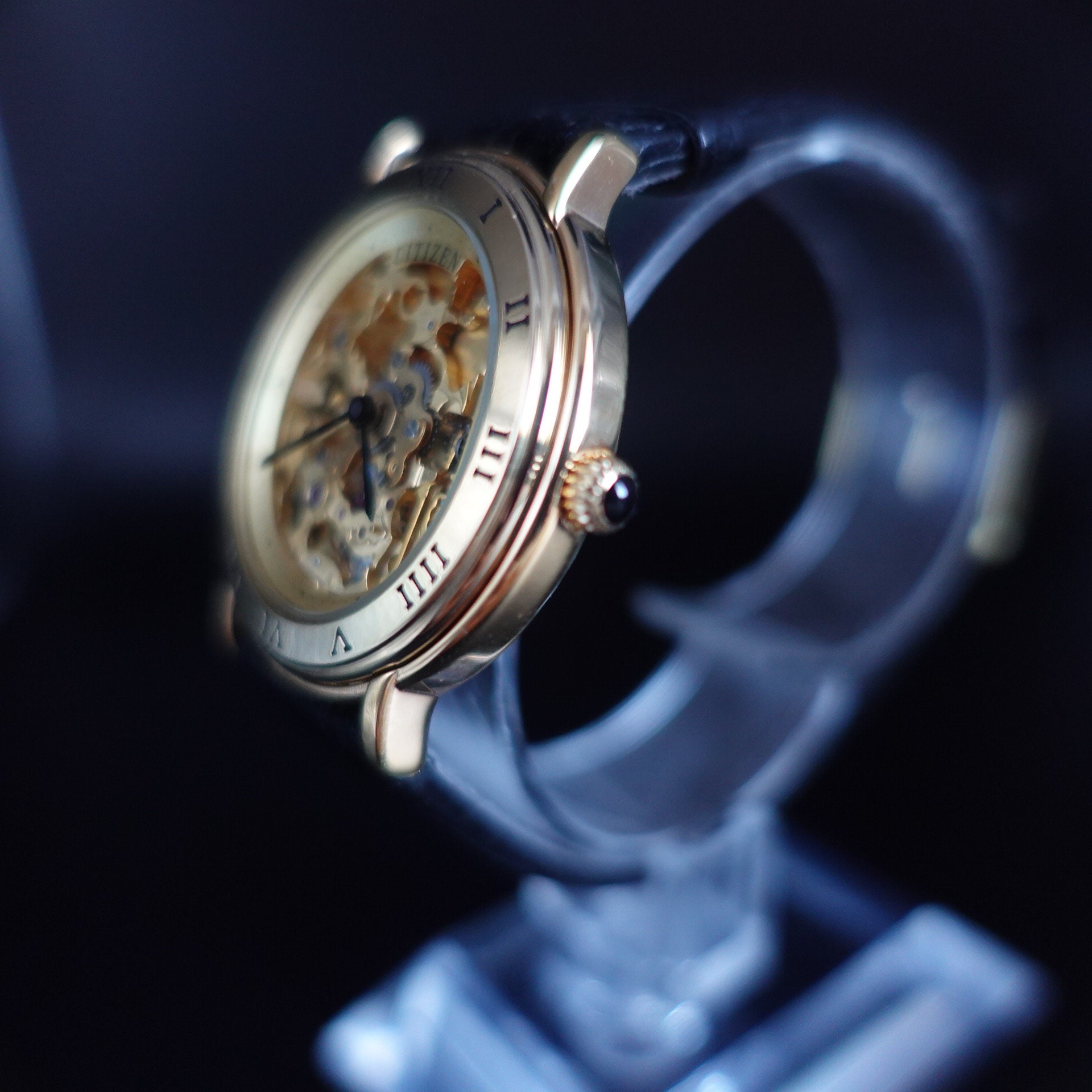 Vintage Rare Citizen Skeleton Watch Manual Winding Mechanism , 17 ...