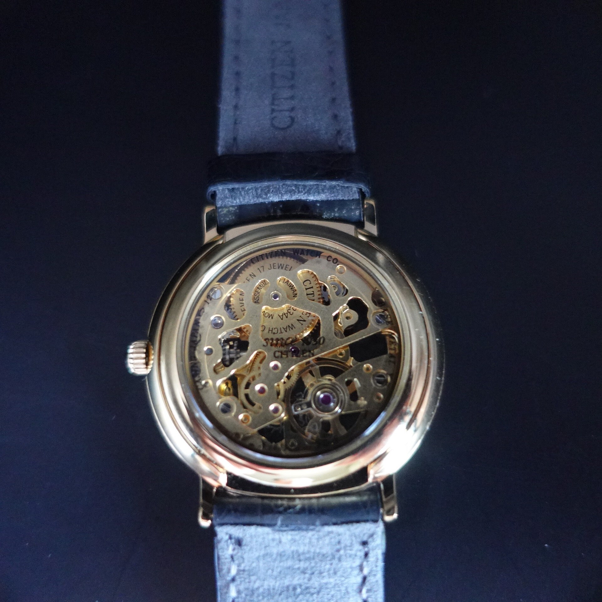 Vintage Rare Citizen Skeleton Watch Manual Winding Mechanism , 17 ...