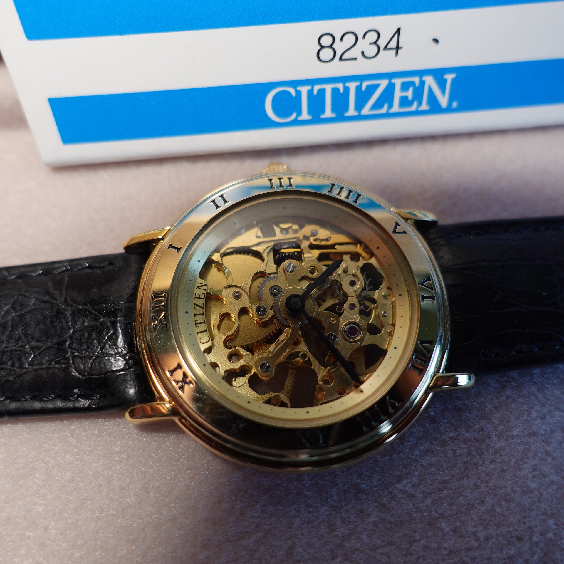 Vintage Rare Citizen Skeleton Watch Manual Winding Mechanism , 17 ...