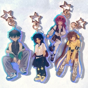 Honkai Star Rail HSR Keychains Full Body 4 Acrylic Keychains Dan Heng ...