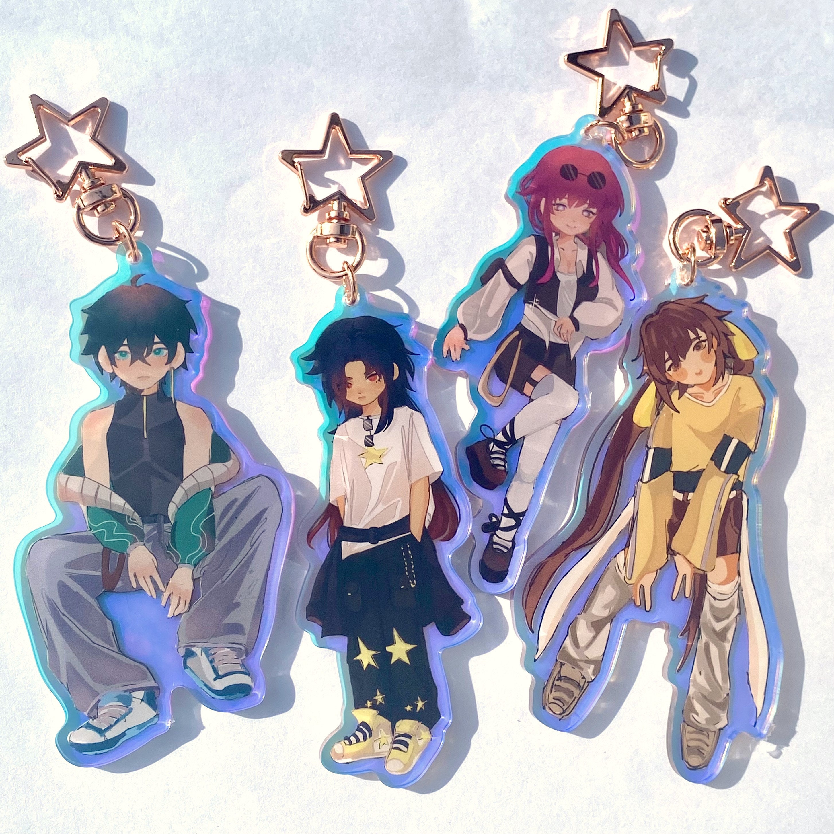 Honkai Star Rail HSR Keychains Full Body 4 Acrylic Keychains Dan Heng ...