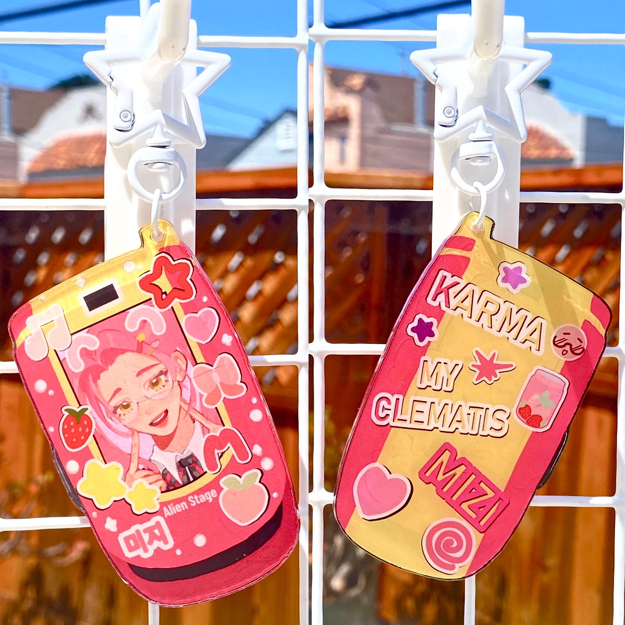 ALIEN STAGE Phone Keychains || Double Sided || Large White Star Clasp ...