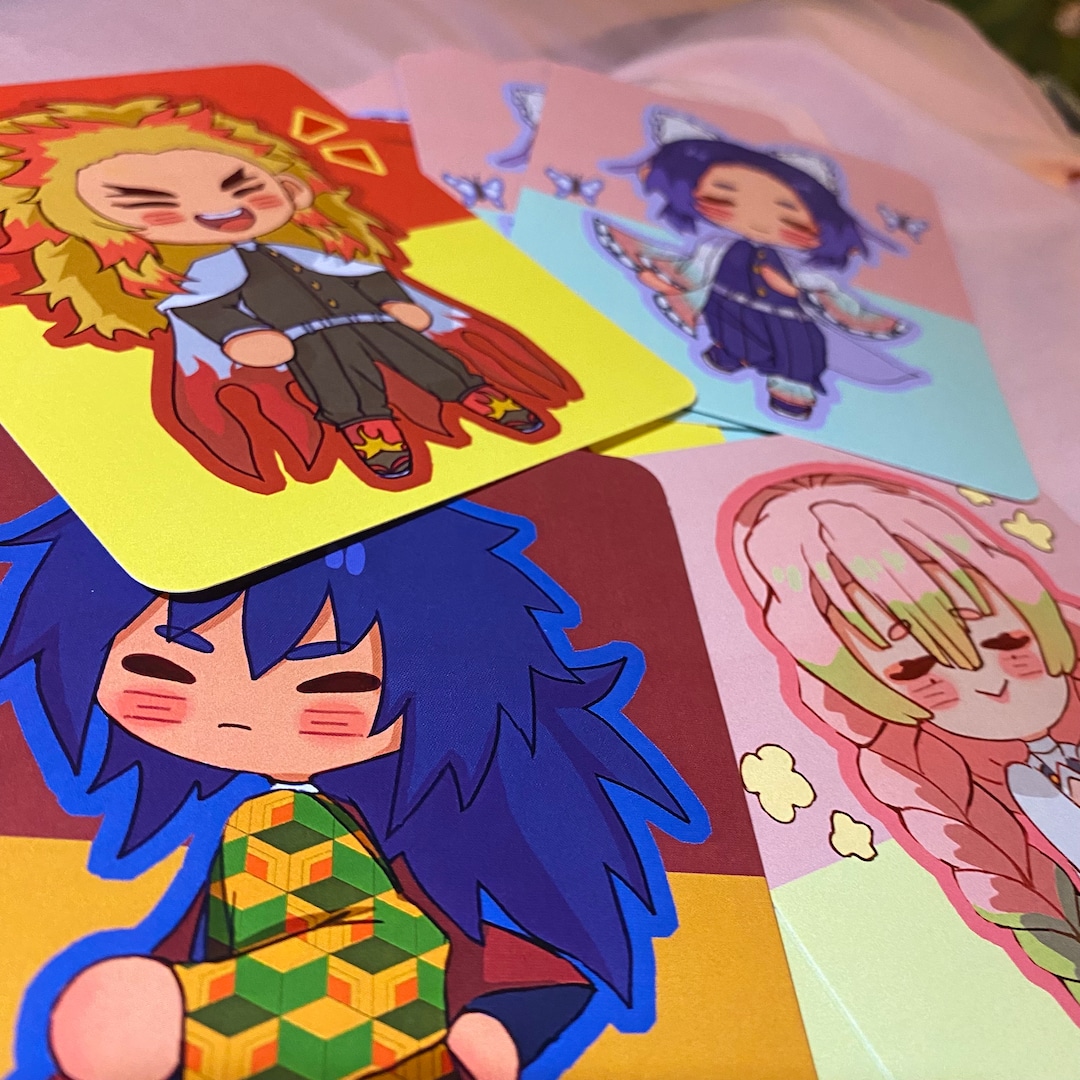 KNY Chibi Mini Prints 4x5 Anime Prints Love Breathing, Flame Breathing ...
