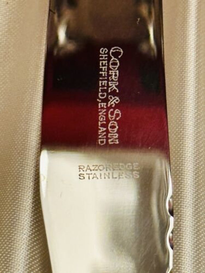 Rare 16-piece Cork & Son England Knife/fork Boxed Rosewood Handle ...