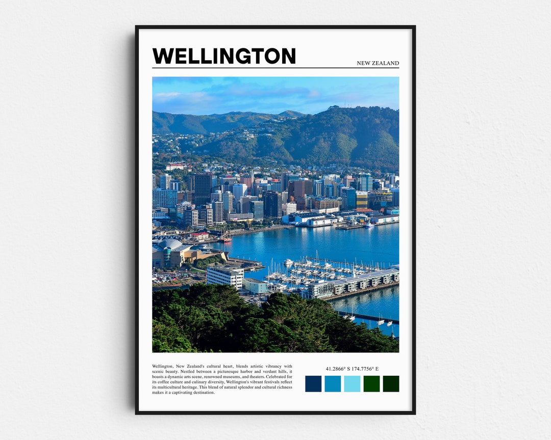 Wellington Print, Wellington Poster, Wellington Wall Art, New Zealand ...