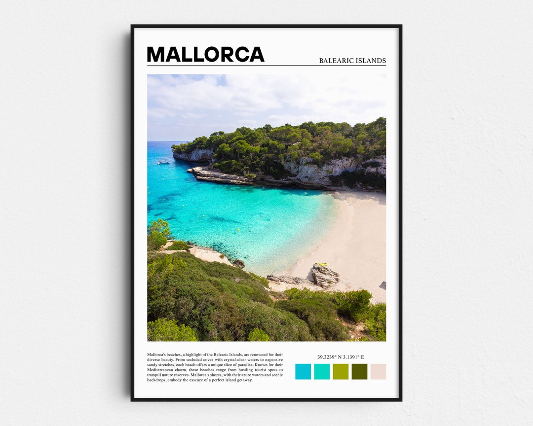 Mallorca Print, Mallorca Travel Print, Mallorca Poster, Spain Wall Art ...