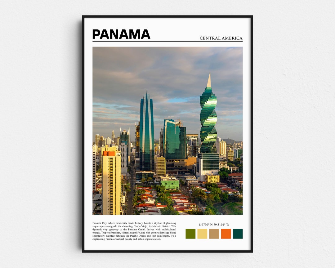 Impresión de Panamá, Cartel de Panamá, Arte de la pared de Panamá ...