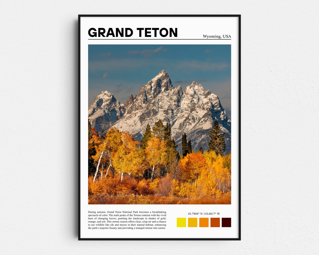 Grand Teton Print, Grand Teton Wall Art, Grand Teton Poster, Grand ...