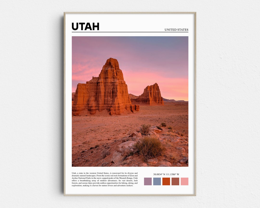 Utah Print, Utah Poster, Utah Wall Art, Utah Art Print, Utah Photo, Utah Photography, Utah ...