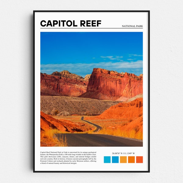 Capitol Reef Poster - Etsy
