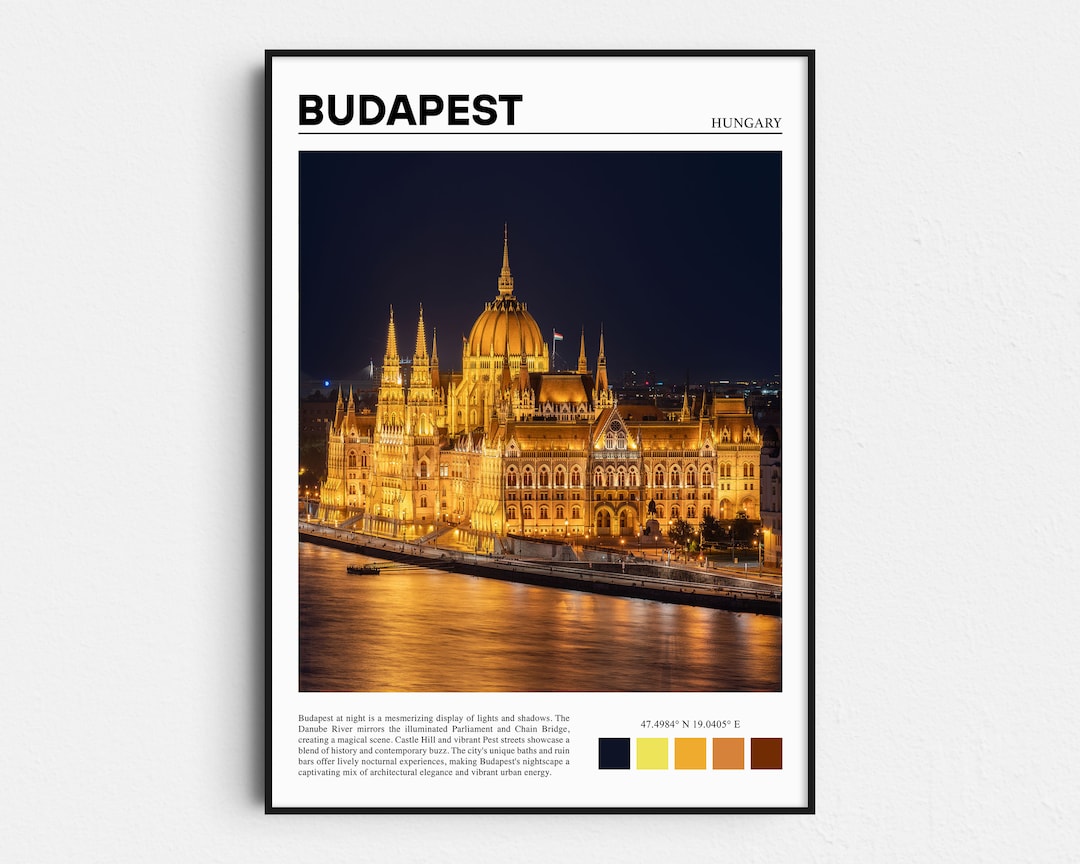 Budapest Night Photo Print, Hungarian Parliament, Budapest Wall Art ...