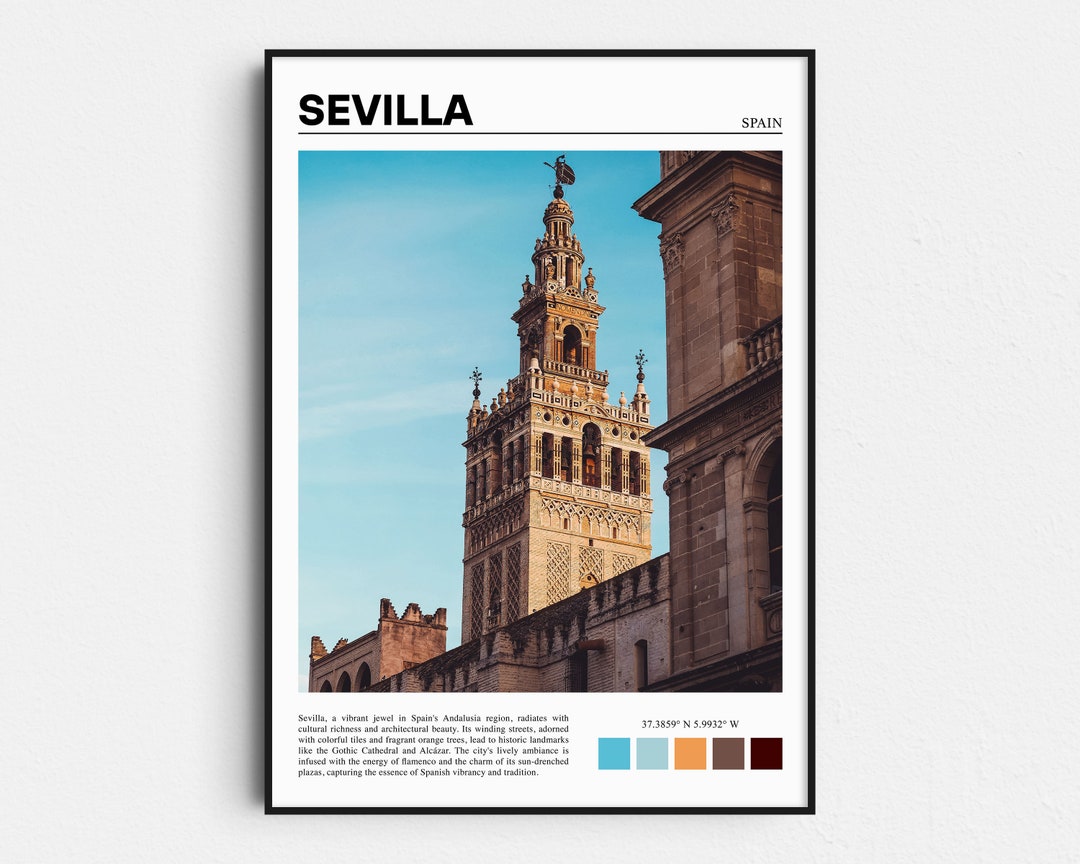 Seville Art Print, Spain Art Print, Cathedral, Seville Poster, Travel ...