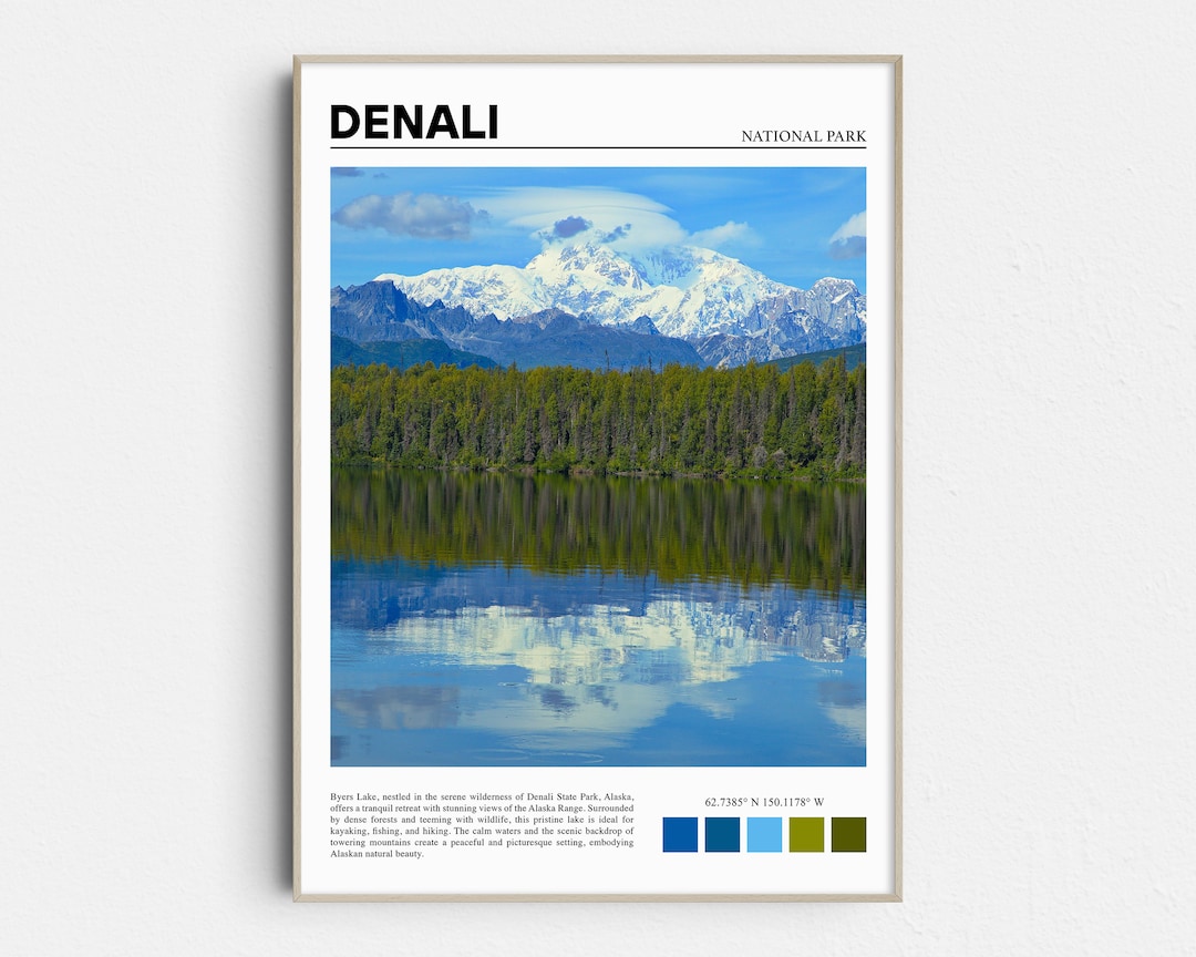 Denali National Park, Denali Print, Denali Wall Art, Denali Art Print ...