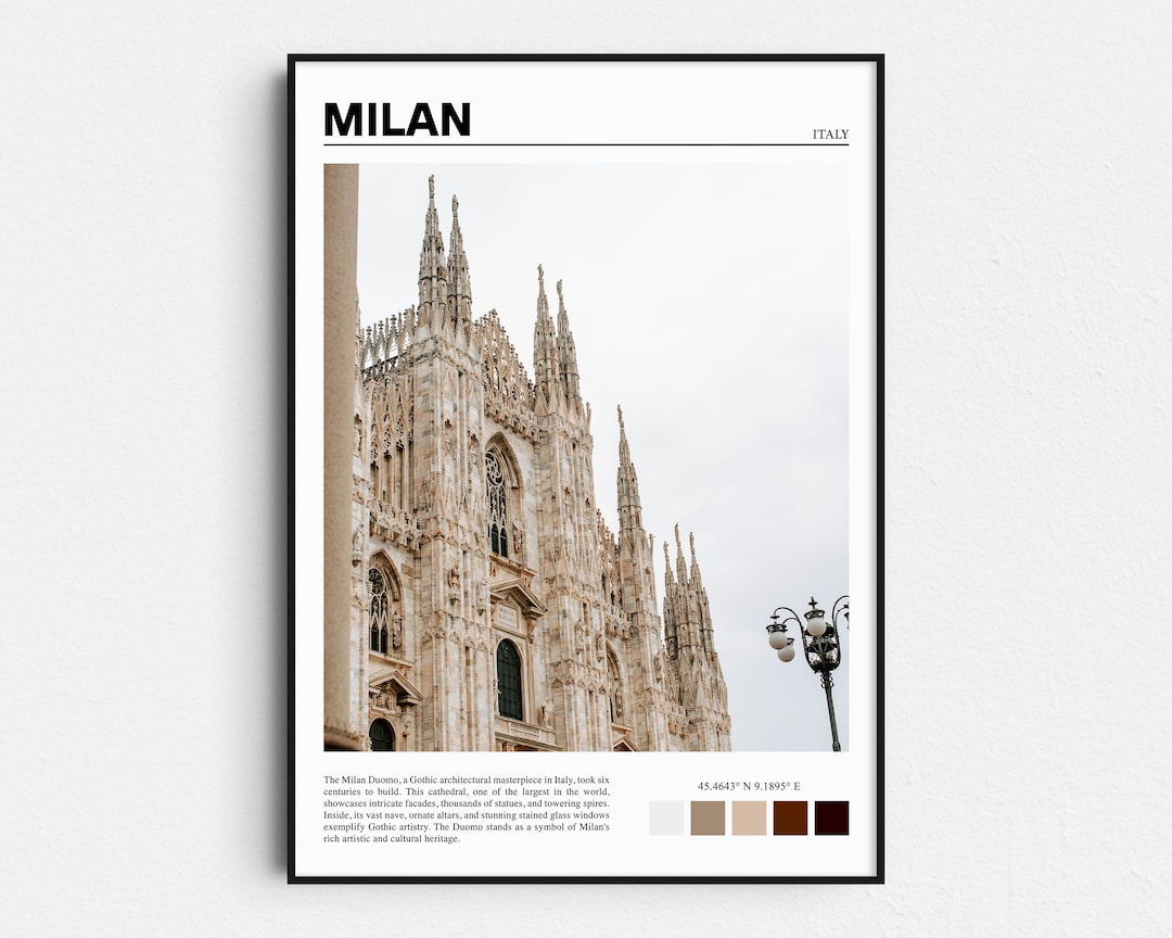 Milan Print Milan Poster Milan Wall Art Milan Art Print - Etsy