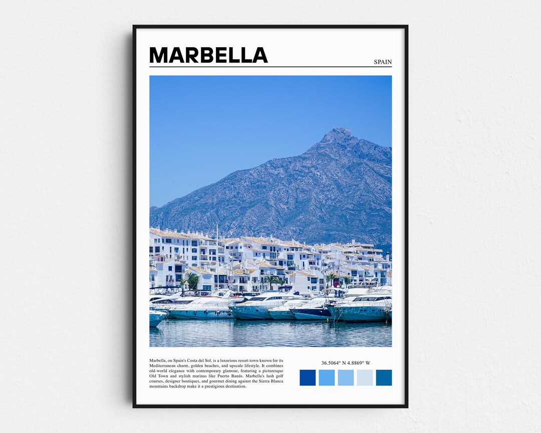 Marbella Print, Marbella Poster, Marbella Wall Art, Marbella Art Print ...