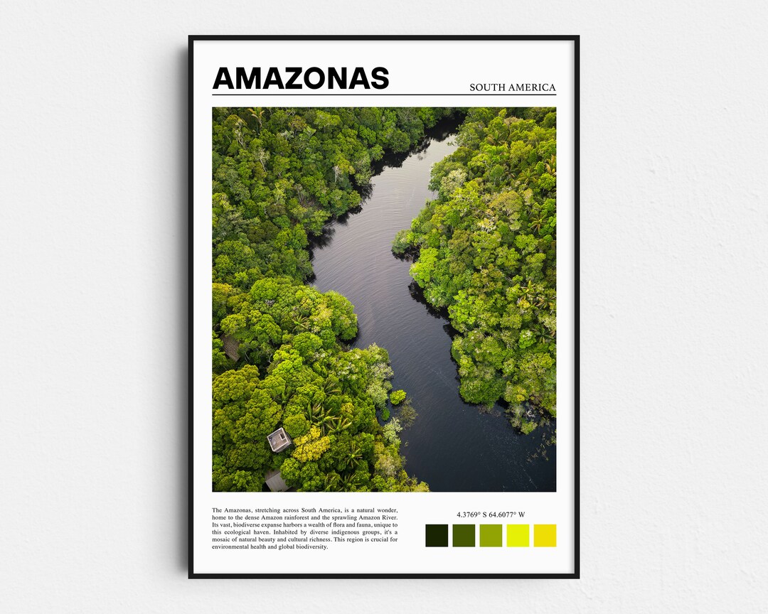 Amazonas Print, Amazonas Travel Poster, Amazonas Wall Decor, the Amazon ...