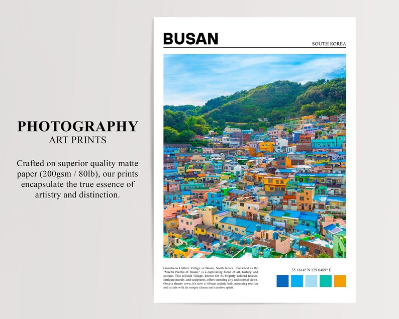 Busan Print, Busan Poster, Busan Wall Art, Busan Art Print, Busan Photo ...