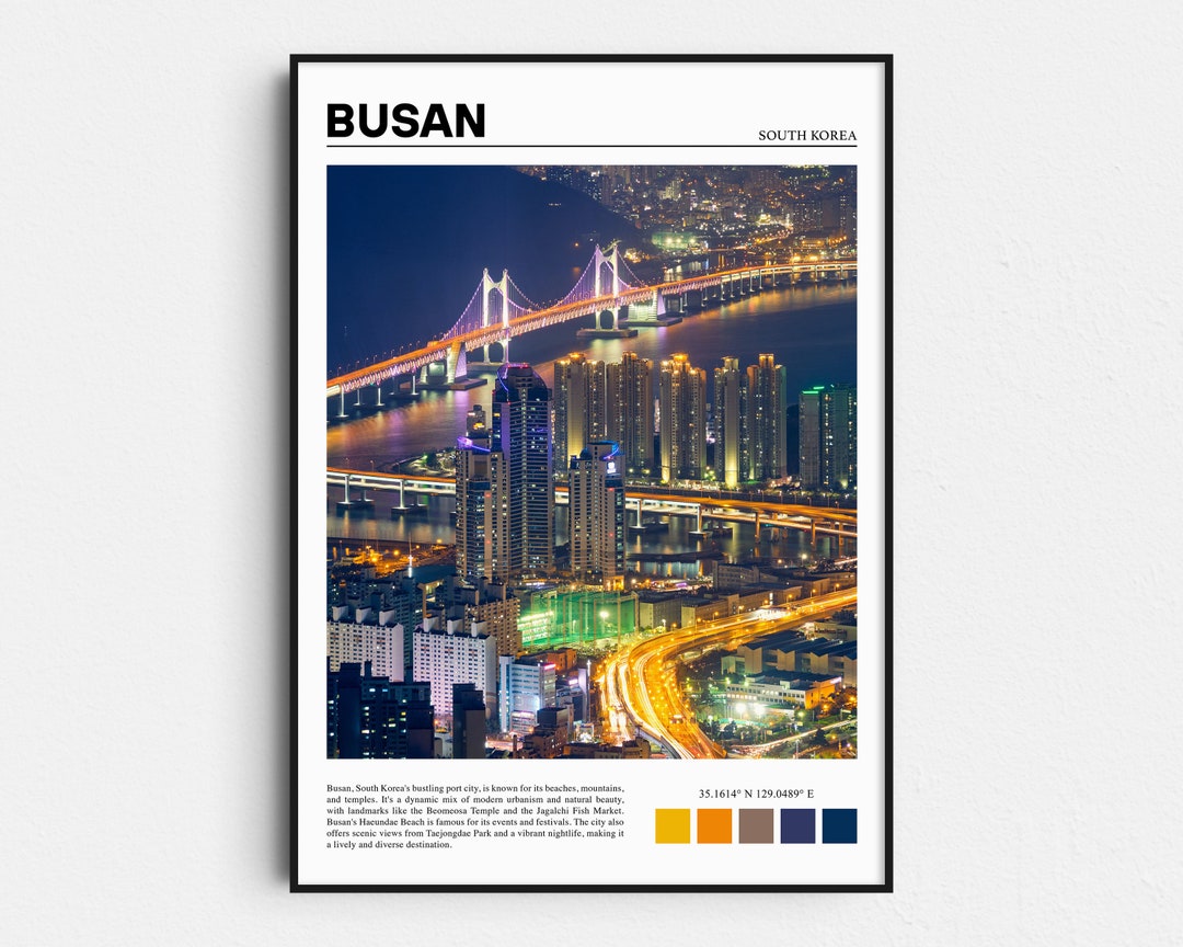 Busan Print, Busan Poster, Busan Wall Art, Busan Art Print, Busan Photo ...