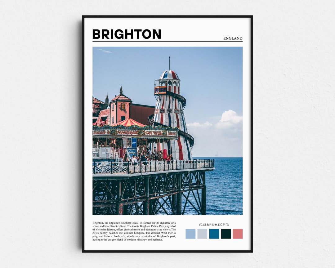 Brighton Print, Brighton Poster, Brighton Wandkunst, Brighton ...