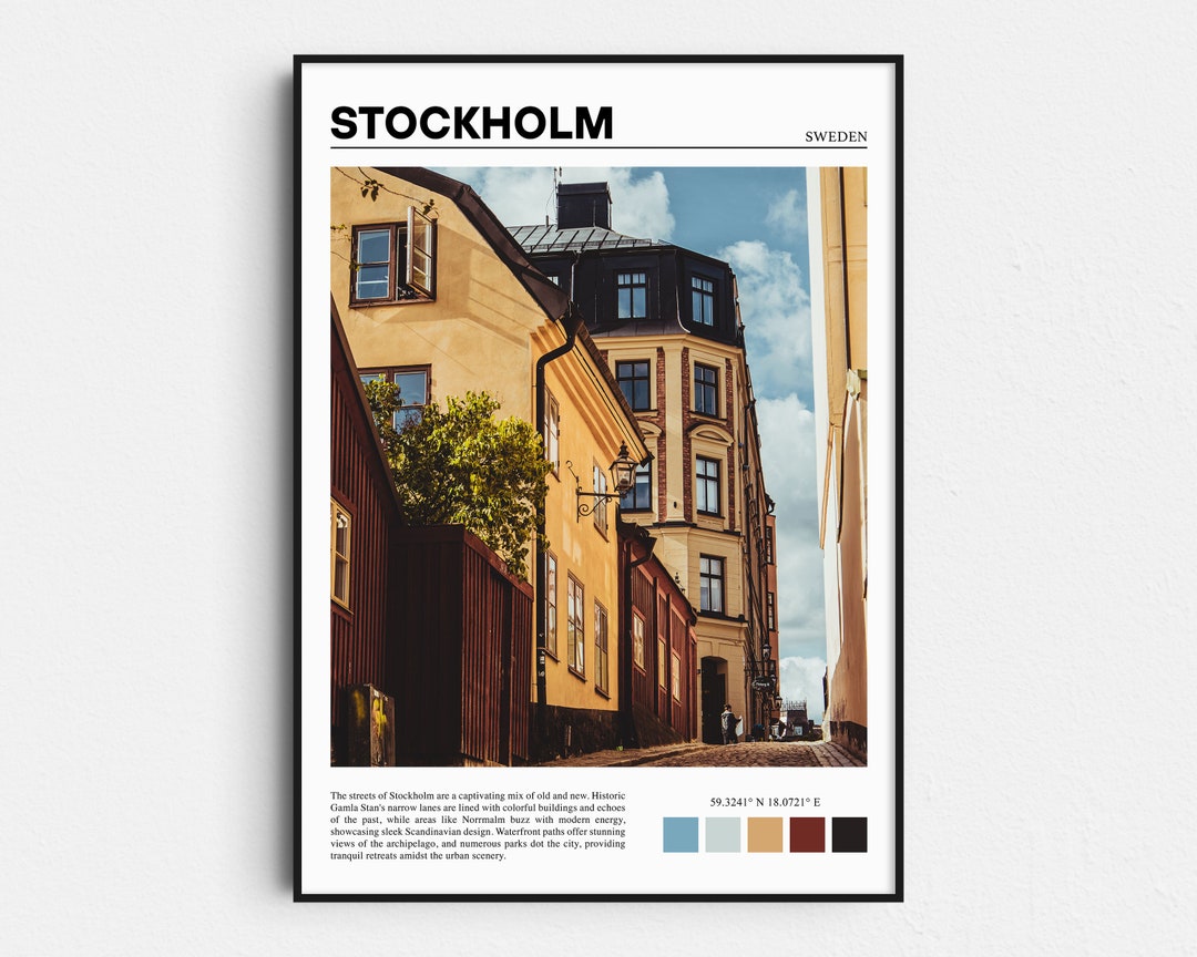Stockholm Print, Stockholm Poster, Stockholm Wall Art, Stockholm Art ...