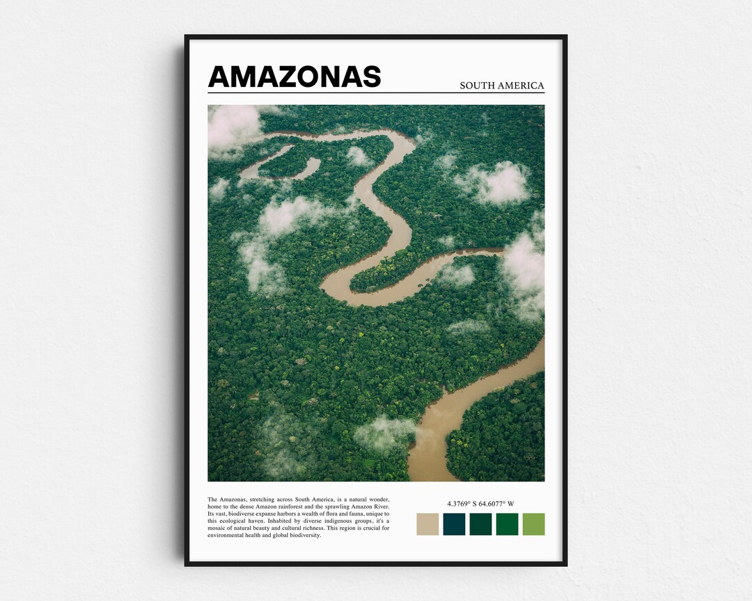 Amazonas Print, Amazonas Travel Poster, Amazonas Wall Decor, the Amazon ...