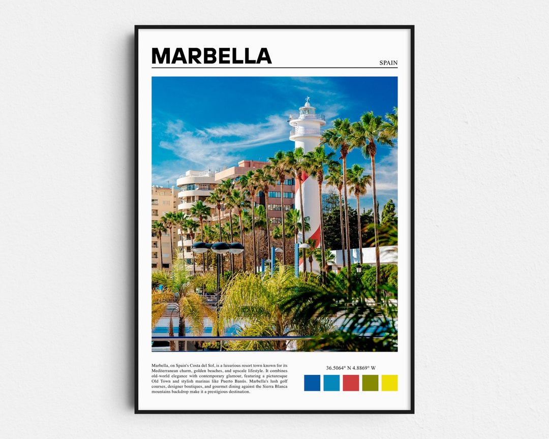 Marbella Print, Marbella Poster, Marbella Wall Art, Marbella Art Print ...