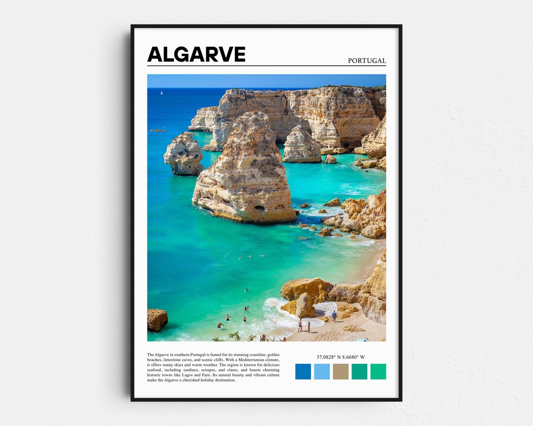 Algarve Print, Algarve Poster, Algarve Wall Art, Algarve Art Print ...