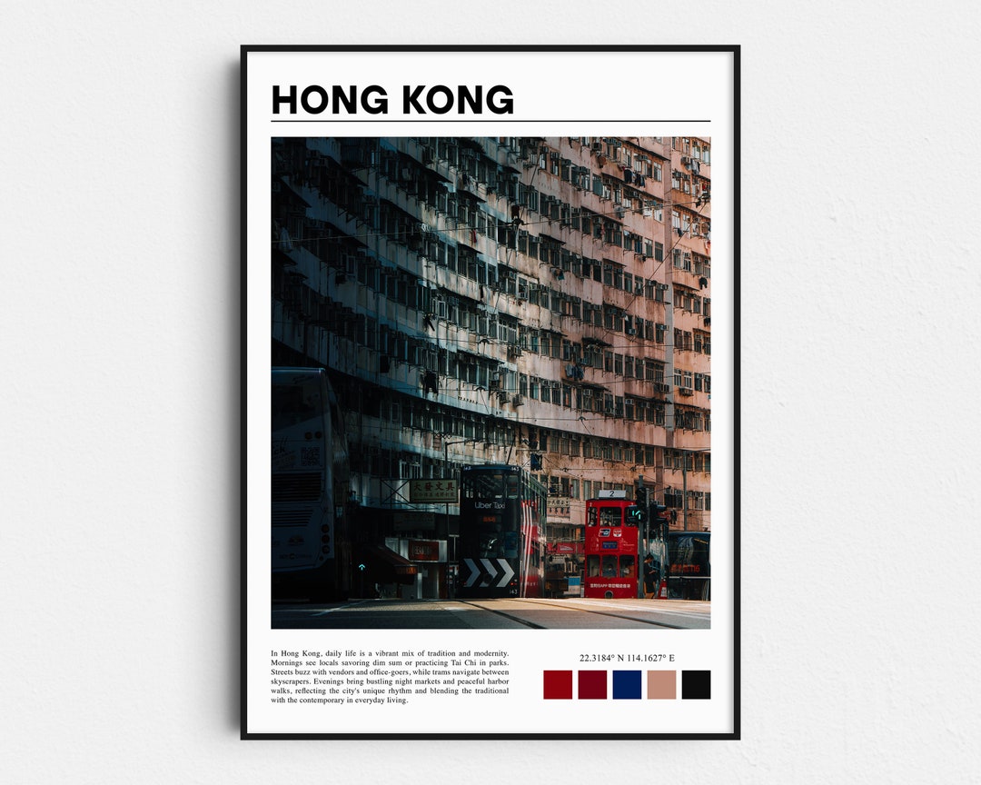 Hong Kong Print, Hong Kong Poster, Hong Kong Travel Poster, Hong Kong ...