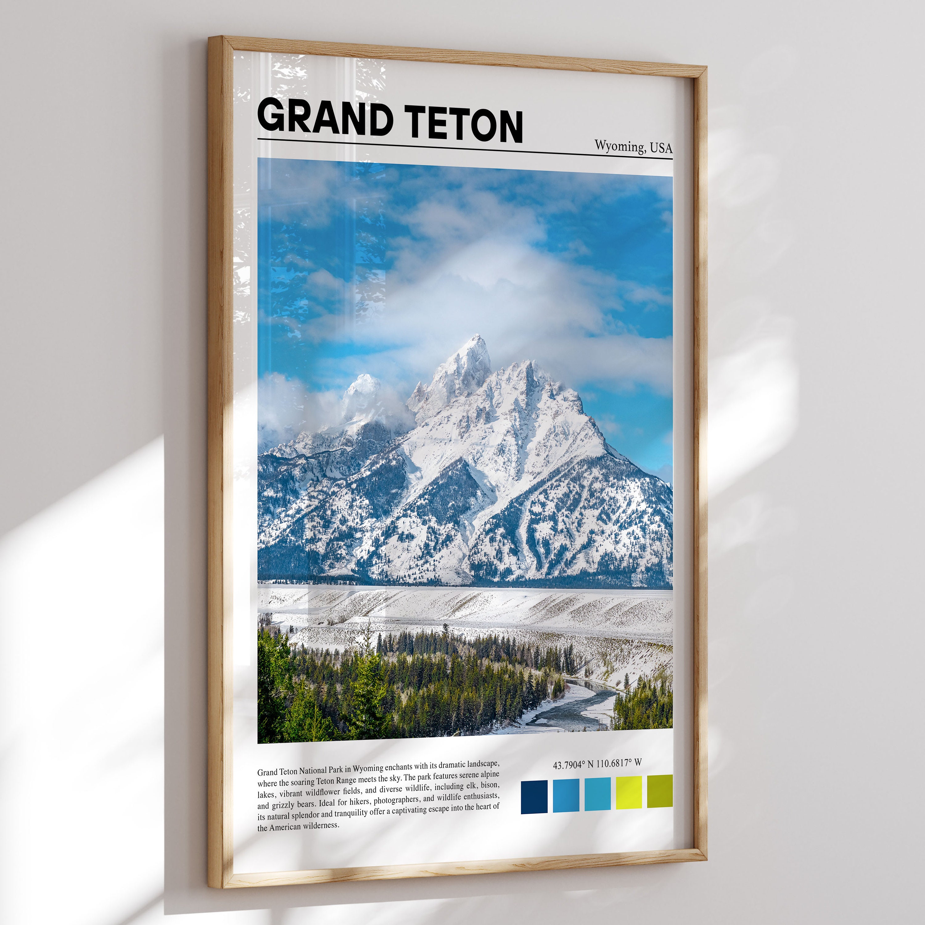 Grand Teton Print Grand Teton Poster Grand Teton National - Etsy