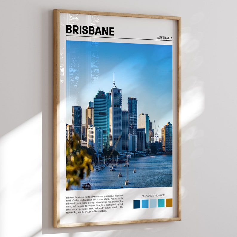 Brisbane Print, Brisbane Poster, Brisbane Wall Art, Brisbane Art Print ...