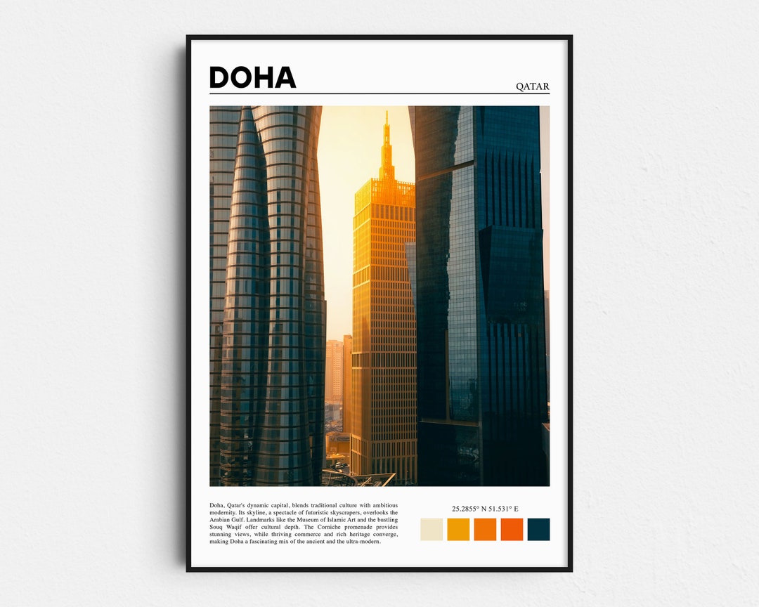 Doha Print, Doha Poster, Doha Wall Art, Doha Art Print, Doha Photo ...