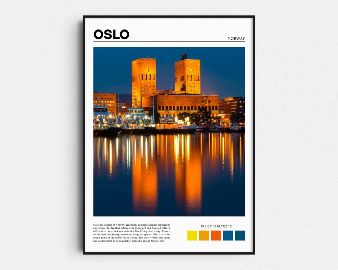 Oslo Print, Oslo Poster, Oslo Wall Art, Oslo Art Print, Oslo Photo ...